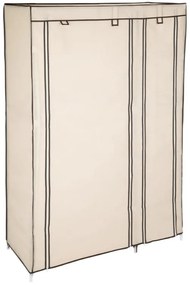Tectake Látková skříň s 6-ti přihrádkami 107x175x45cm béžová