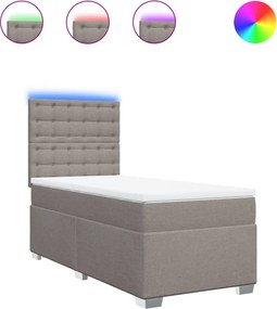 Box spring postel s matrací taupe 100 x 200 cm textil 3292717