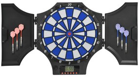 SPORTNOW Elektronický šipkový terč s 12 šipkami a náhradními hroty, šipkový automat s LCD displejem pro 8 hráčů | Aosom.de