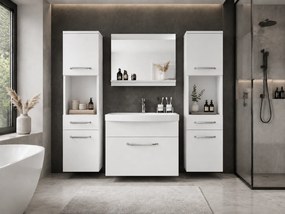 Koupelnový nábytek skříňky s umyvadlem a zrcadlem bílá matná  ROD PRIMO M 6/0/W/W/0/ZINC