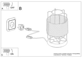 Sollux Lighting Stolní lampa GIZUR