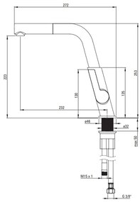 Deante Silia, dřezová baterie s vytahovací sprškou, titanová, DEA-BQS_D73M