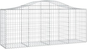 Klenuté gabionové koše 25ks 200x50x80/100 cm pozinkované železo 3145635