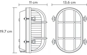 Lucide 11891/20/02 - Venkovní nástěnné svítidlo DUDLEY 1xE27/40W/230V IP65