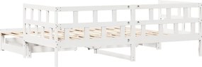 Válenda s přistýlkou a zásuvkami bez matrace bílá 90x200 cm 3302208
