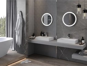 Mexen Oro osvětlené koupelnové zrcadlo, kulaté, 50 cm, LED 6000K, proti zamlžení - 9824-050-050-611-00