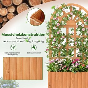 Costway Květinový truhlík s mřížovinami a drenážní truhlík