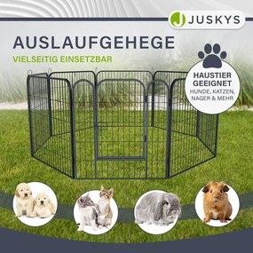 Juskys Kovová ohrádka pro štěňata Velikost: 160 × 80 cm
