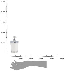 Dávkovač mýdla Cuesta, bílá/s chromovými prvky, 280 ml