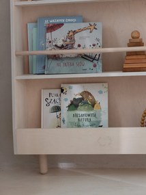 Wood Luck Dětský Montessori regál se 3 prostornými policemi BOOKWORM přírodní