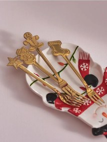 Sinsay - Sada 4 dezertních vidliček - zlatá