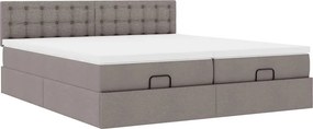 Osmanský rám postele s matrací taupe 160x200cm textil 3312033