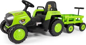 Elektrický traktor s přívěsem Rolly zelený