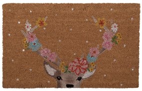 Kokosová rohožka s motivem jelena - 75*45*1 cm