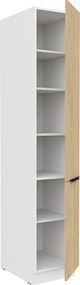 CREMONA bc | vysoká skříňka 40 DK-210 2F potravinová s policemi | 40 cm | bílá/cremona