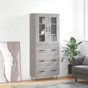 Skříň highboard šedá sonoma 69,5 x 34 x 180 cm kompozitní dřevo 3198439