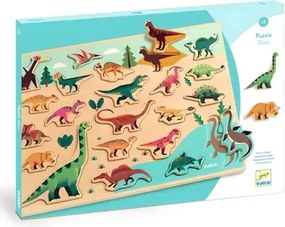 DJECO Dřevěná vkládačka Dino / Vkládačka / Dřevo