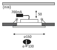 Paulmann 92693 - SADA 3xLED/8W Stmívatelné podhledové svítidlo PREMIUM LINE 230