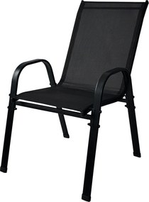 TRENDIE Zahradní židle sada 6ks černé