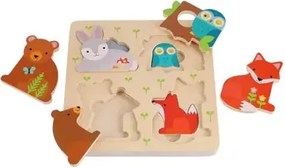 Petit Collage Dřevěné Reveal Puzzle Jsi moje miminko / od 18 měsíců