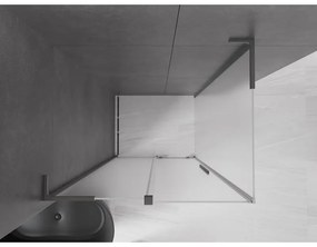 Mexen Velar L, sprchový kout s posuvnými dveřmi 110 x 85 cm, 8mm sklo námraza, grafit broušený, 871-110-085-33-66