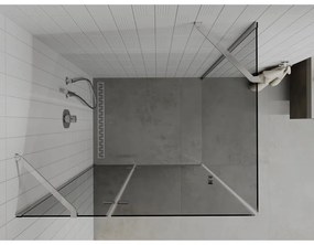 Mexen Roma sprchový kout s otočnými dveřmi 80 x 120 cm, Grafitově černá, Chromovaná - 854-080-120-01-40