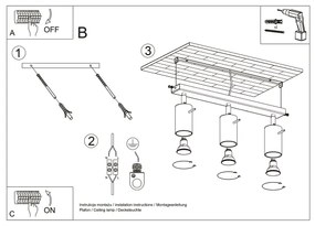 Brilagi -  LED Bodové svítidlo ASMUS 3xGU10/7W/230V černá