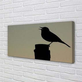 Obrazy na plátně černý pták 140x70 cm