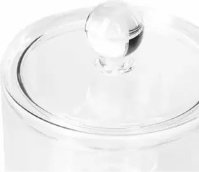 Compactor Dóza s víčkem na vatové tampónky a tyčinky – čirý plast
