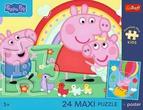 TREFL Puzzle Premium Plus Kids Prasátko Peppa: Pig Days MAXI / 24 dílk