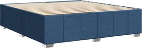 Rám postele bez matrace modrý 200 x 200 cm textil 3284866