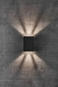 NOR 2019041003 Venkovní nástěnné svítidlo Fold 10 2x3,5W LED černá čirá - NORDLUX