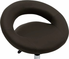 Otočná jídelní židle hnědá umělá kůže 3085832