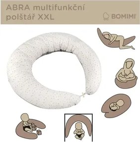 Bomimi ABRA multifunkční polštář XXL, HVĚZDIČKY bílá/šedá