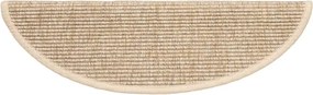 Schodové rohože 15 ks 56 x 17 x 3 cm světle béžové, půlkulaté 326897