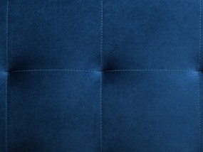 Rozkládací sedací souprava tvaru L pravostranná modrý samet ABERDEEN Beliani