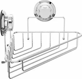 Compactor Bestlock Rohová polička do koupelny s přísavkami chromová /