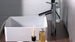 Hansgrohe Talis S, vysoká umyvadlová baterie 190 s táhlem a odtokovou soupravou, chromová, 72031000