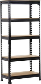 Zátěžový regál Yaheetech – Mod.10: 150 × 70 × 30 cm/750 kg černá (264515749188)