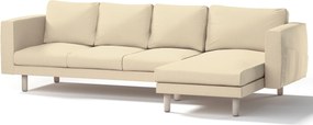 Potah na pohovku IKEA Norsborg 4-místná se šezlongem barva krémová látka lesklé, pletený vzor