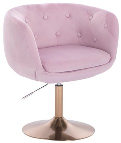 LuxuryForm DESIGN Křeslo MONTANA VELUR na zlatém talíři - levandule