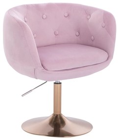 LuxuryForm DESIGN Otočné křeslo MONTANA VELUR na zlatém talíři - levandule