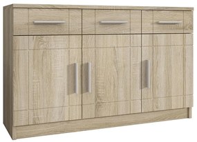 Komoda Paris 3F3S | 103,4 cm | sonoma/sonoma MDF