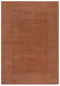 Flair Rugs, Kusový ručně tkaný koberec Tuscany Textured Wool Border Orange, 160x230, oranžová, ložnice