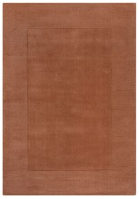 Flair Rugs, Kusový ručně tkaný koberec Tuscany Textured Wool Border Orange, 120x170, oranžová, ložnice