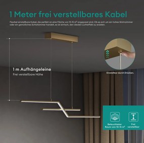 LED černý lustr na lanku osvětlení ALIVETTA 7085 LED/18W/100-260V 3000-6000K
