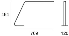 Stilnovo 7112 Lama, bílá stolní LED lampa s dotykovým stmívačem, 9W LED 3000K, výška 46cm