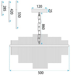 Toolight Designové osvětlení Crystal APP1653-6CP