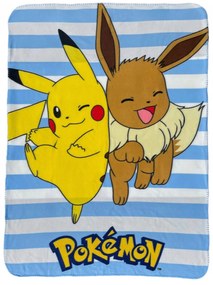 DĚTSKÁ FLEECOVÁ DEKA POKEMON 100X140 CM VZOROVANÁ