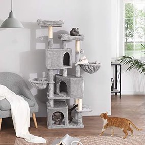 Goleto Škrabadlo pro kočky 55 x 40 x 164 cm | světle šedé
